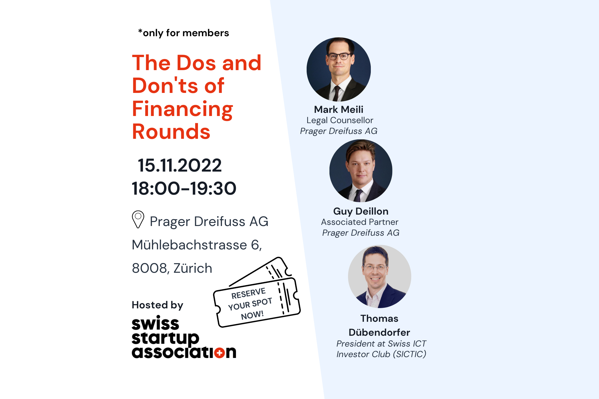 Dos and Don’ts of Financing Rounds - Swiss Startup Association